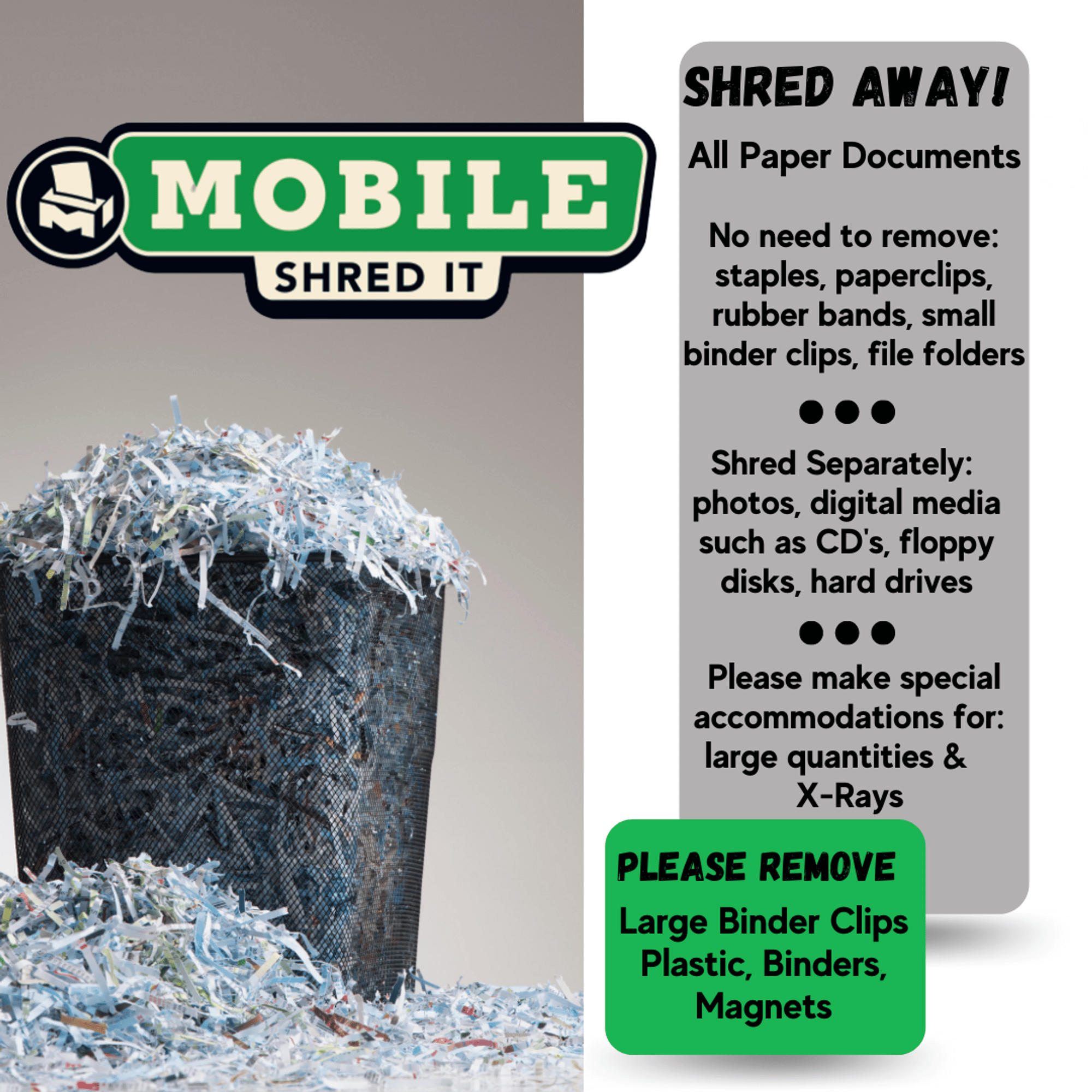 What We Shred in Your Documents? - Mobile Shred IT